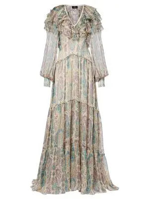 Etro Printed Silk Maxi Dress - Multicoloured