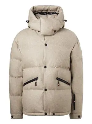 Moncler Krun Virgin Wool Down Ski Jacket - Beige