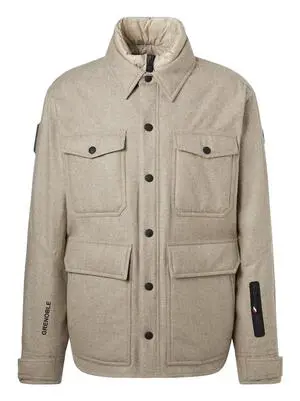 Moncler Antuco Virgin Wool Down Ski Jacket - Beige