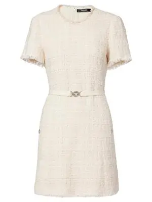 Versace Medusa '95 Cotton-blend Tweed Minidress - White