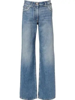 Versace Mid-rise Wide-leg Jeans - Blue