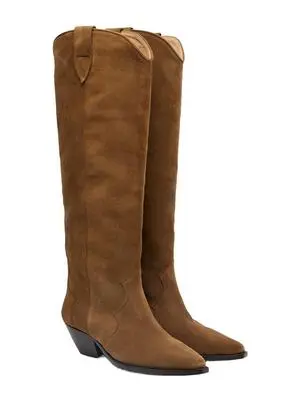 Isabel Marant Denvee 40 Suede Knee-high Boots - Brown