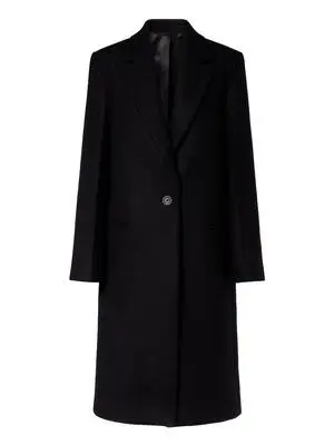 TOTEME Wool-blend Single-breasted Coat - Black