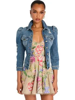 Retrofete Ada Denim Jacket - Worn Vintage Blue