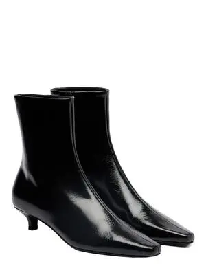 TOTEME Slim Ankle Boots - Black