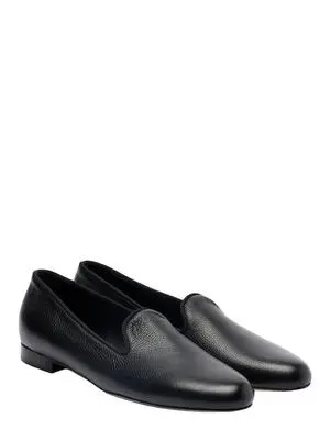 TOTEME Leather Loafers - Black