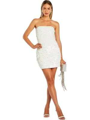 Retrofete Nolia Sequin Embellished Mini Dress - White
