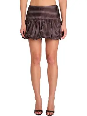 SEROYA Soleil Bubble Skirt - Slate Brown/egg