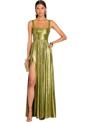 Retrofete Iris Straps Maxi Dress - Forest Green