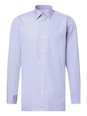 Charvet Checked Cotton Poplin Shirt - Blue