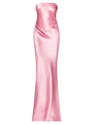 Retrofete Strapless Gown With Draped Bodice - Fondant Pink