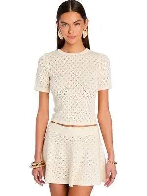 SEROYA Josie Knit Top - Eggshell
