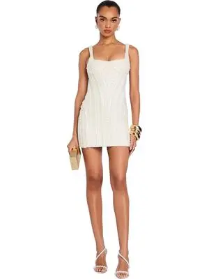 Retrofete Elaina Pearl Mini Dress - White