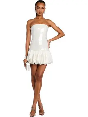 Retrofete Anika Strapless Sequin Mini Dress - Cream