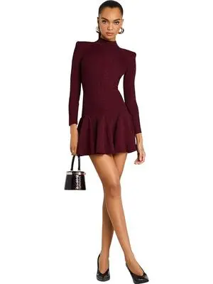 Retrofete Sydonie Knit Mini Dress - Metallic Port