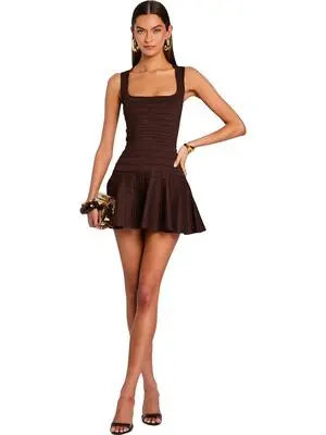 Retrofete Caterina Knit A-line Dress - Metallic Espresso