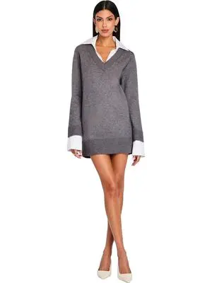 SEROYA Karli Mini Dress - Medium Grey