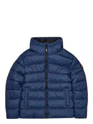 Trapstar Hooded Puffer Jacket - Navy Blue