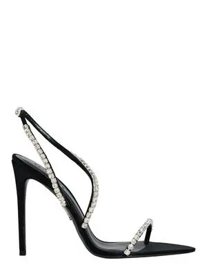 Retrofete Erminia Embellished Sandal - Black/crystal