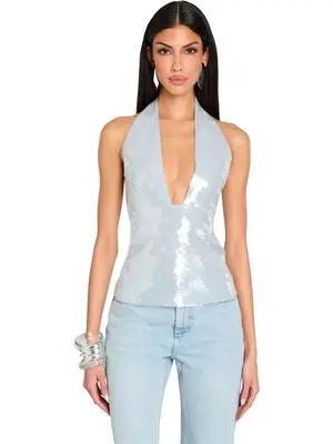 Retrofete Joy Sequin Top - Dove