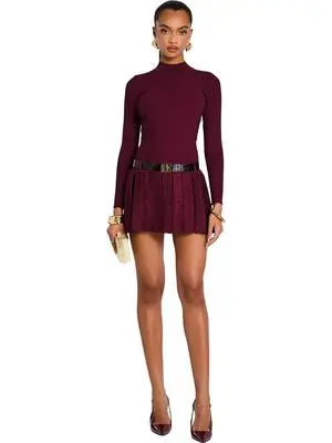 Retrofete Devika Knit Mini Dress - Metallic Pinot