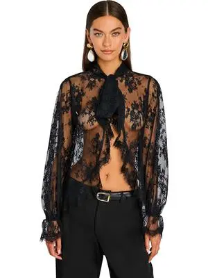 Retrofete Tamsin Lace Blouse - Black