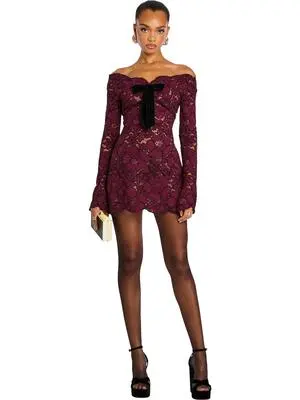 Retrofete Perditia Lace Dress - Port