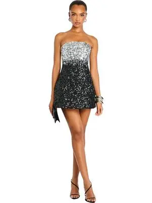 Retrofete Kameron Embellished Mini Dress - Black/silver