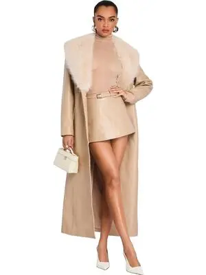 Retrofete Kieran Lambskin Trench Coat - Latte