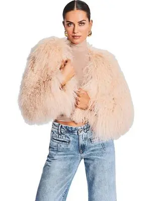 Retrofete Luxe Fur Jacket - Tannin