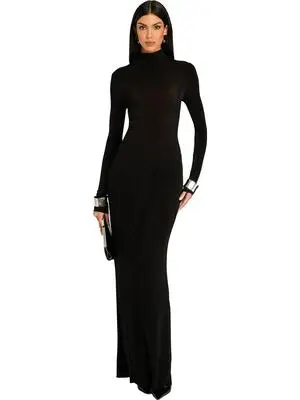 SEROYA Kim Maxi Dress - Black