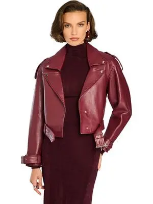 Retrofete Einsley Leather Jacket - Port