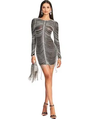 Retrofete Jacqueline Crystal Embellished Dress - Black/silver