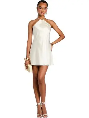 Retrofete Dominga Halterneck Mini Dress - Cream