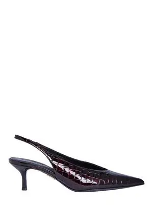 Retrofete Isobel Slingback Burgundy Croco