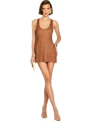 Retrofete Sequin Mini Dress - Bronze