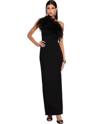 SANS FAFF Feather Gown - Black