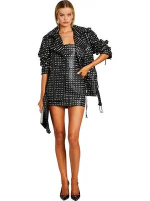 Retrofete Icon Rhinestone Jacket - Black/crystal