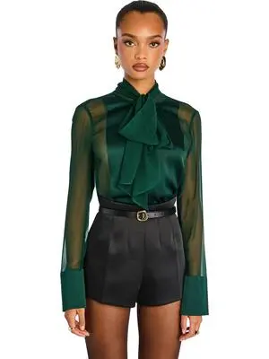 Retrofete Suri Silk Blouse - Pine