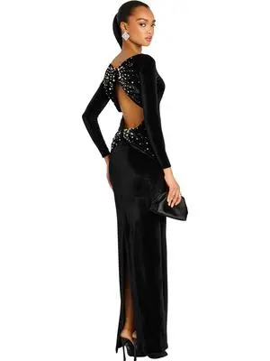 Retrofete Taegan Velvet Dress - Black
