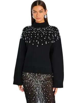 Retrofete Christa Embellished Sweater - Black