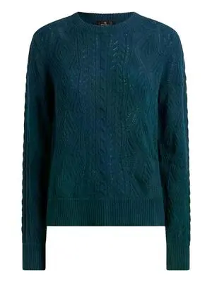 Etro Cable-knit Wool Sweater - Blue