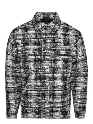 Amiri Tweed Padded Overshirt - Black