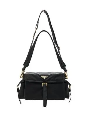 Prada Small Nylon Camera Bag Black