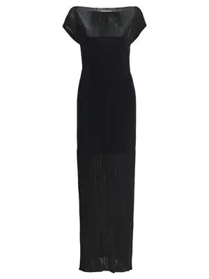 HOUSE OF DAGMAR Contrast Knit Midi Dress - Black