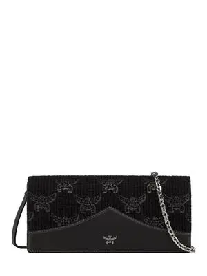 Mcm Diamond Clutch - Black