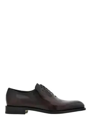 FERRAGAMO Crocodile Print Tramezza Oxford Shoes - Brown