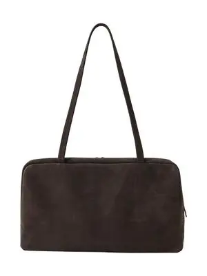THE ROW Astra Nubuck Shoulder Bag - Brown