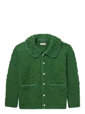 BODE Moppet Wool-bouclé Cardigan - Green