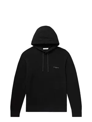 Givenchy Wool And Cashmere-blend Hoodie With Logo - Black